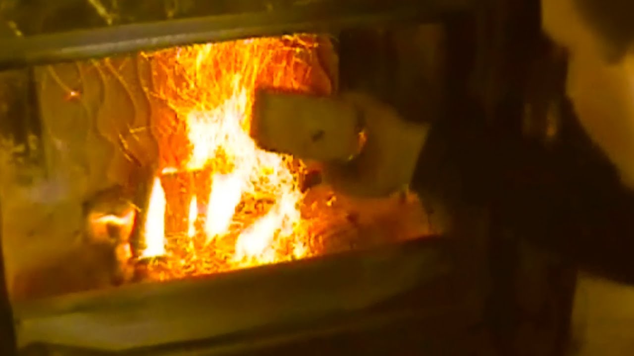 Homemade Biofuel Briquettes. Burning. - YouTube