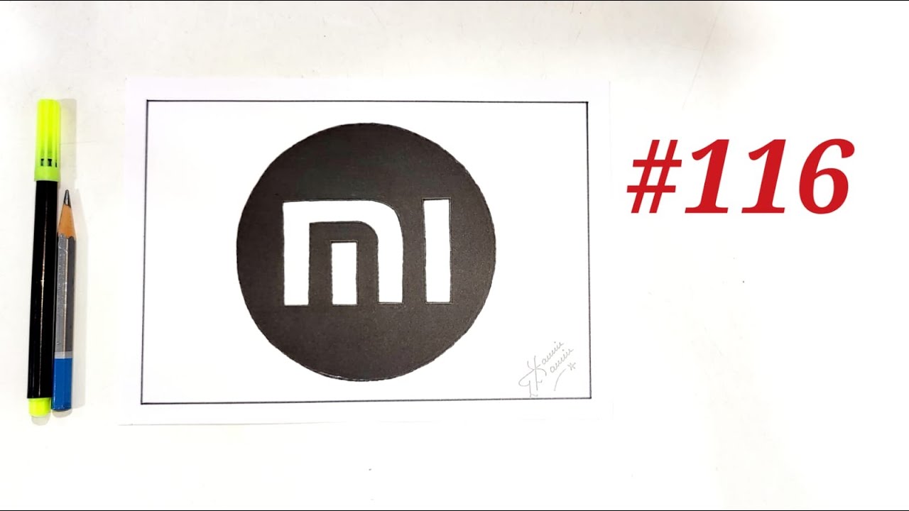 How to Draw Xiaomi Mi Logo | Mobiles | Easy & Simple | Shaikh Arts | # ...