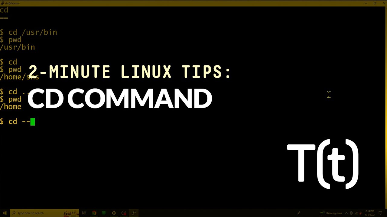 How To Use The CD Command YouTube How To Use The CD Command YouTube