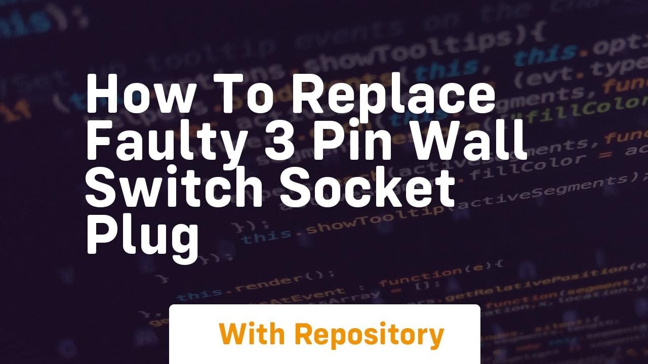 How to replace faulty 3 pin wall switch socket plug - YouTube