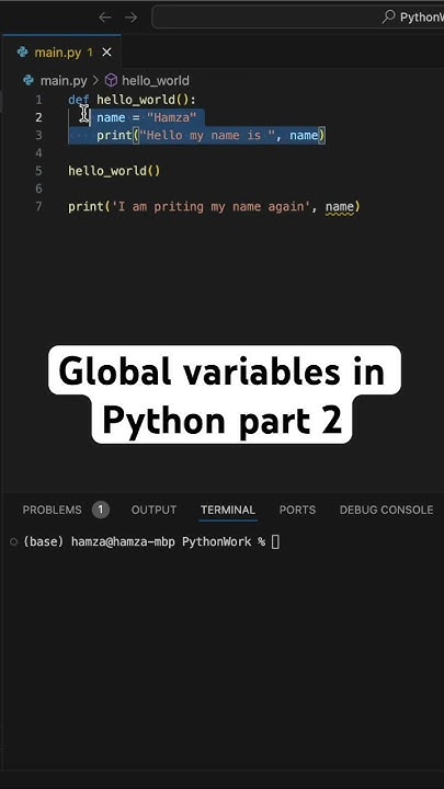 Global Variables In Python Part 2 Python Programming Coding Variablesinpython Youtube