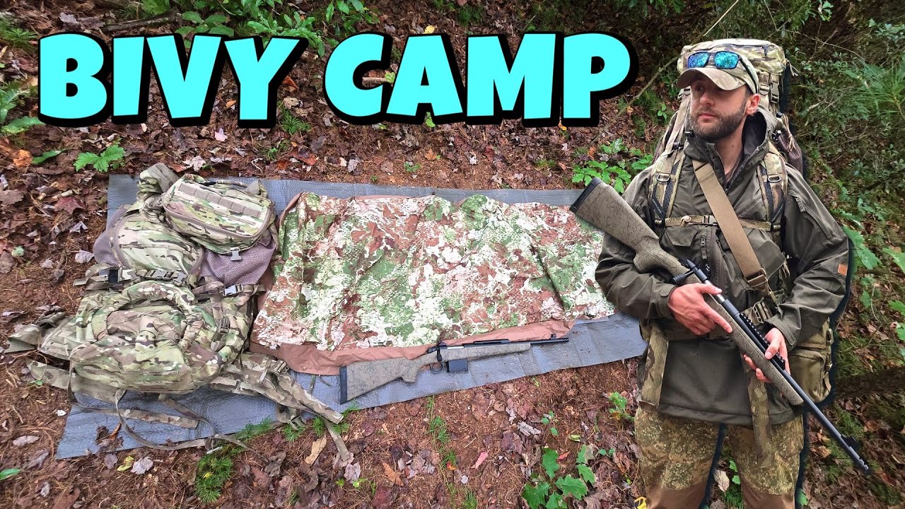 Solo Camp With Miltec Bivy Bag & Wool Blanket | Campfire Cooking - YouTube