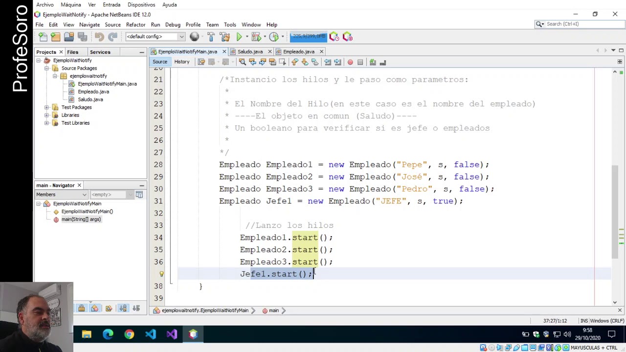 Sincronización De Hilos Con Wait Y Notifyall Youtube