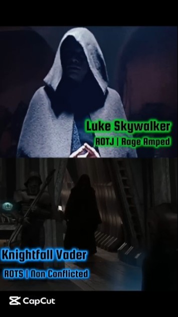 Knightfall Vader (ROTS) vs Luke Skywalker (ROTJ) #starwars #rotj #1v1 # ...