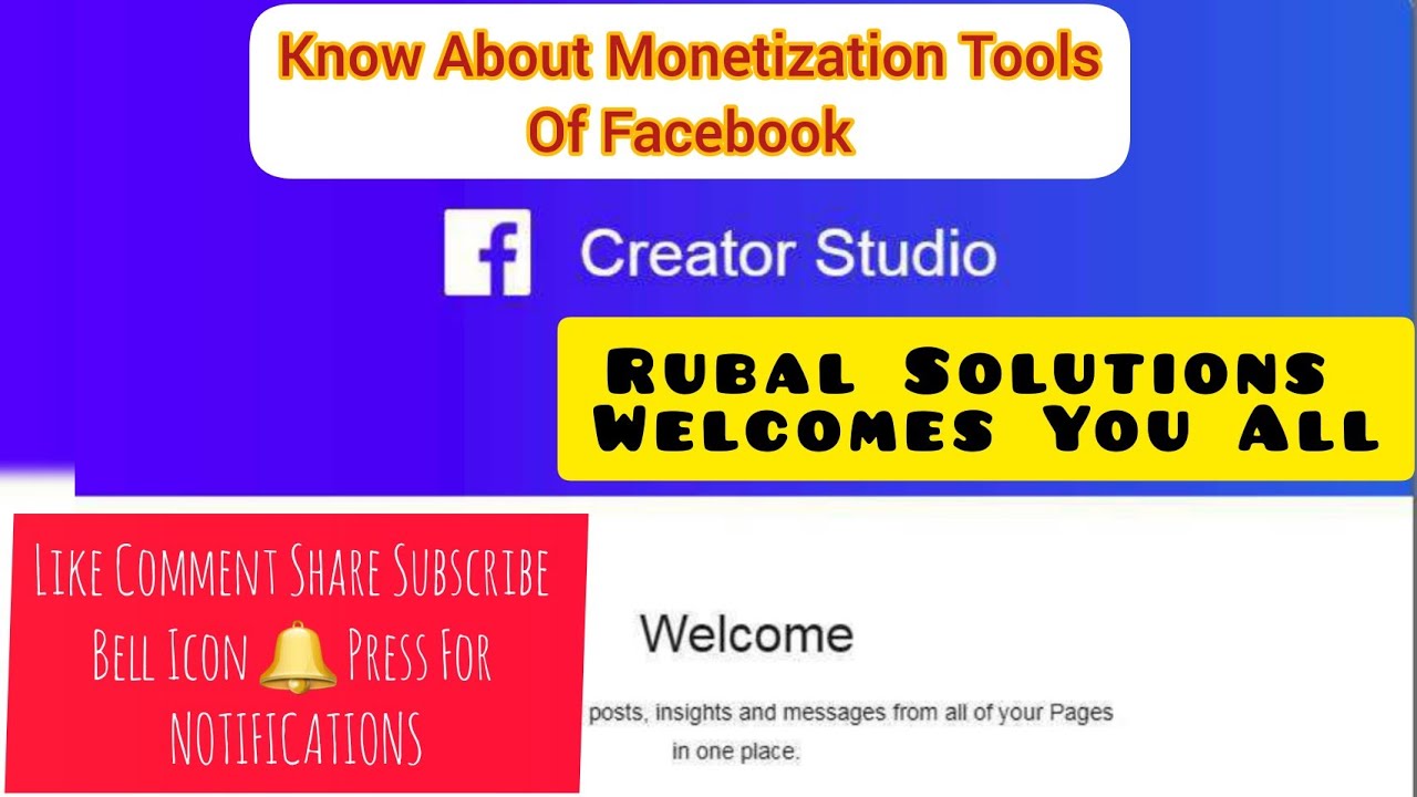 Facebook Creator Studio - Know About Monetization Tools On Facebook ...