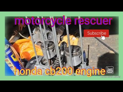 honda cb200 engine re assemble. - YouTube