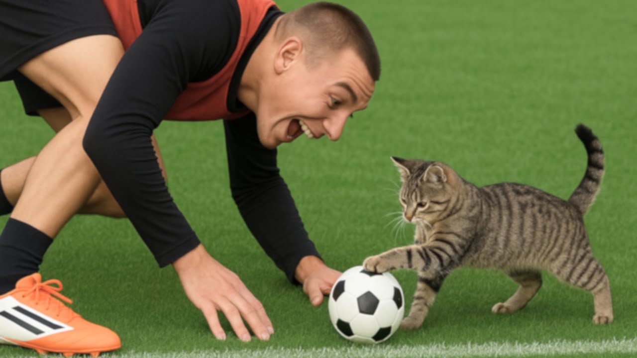 When your cat plays sports better than you 😼 - YouTube