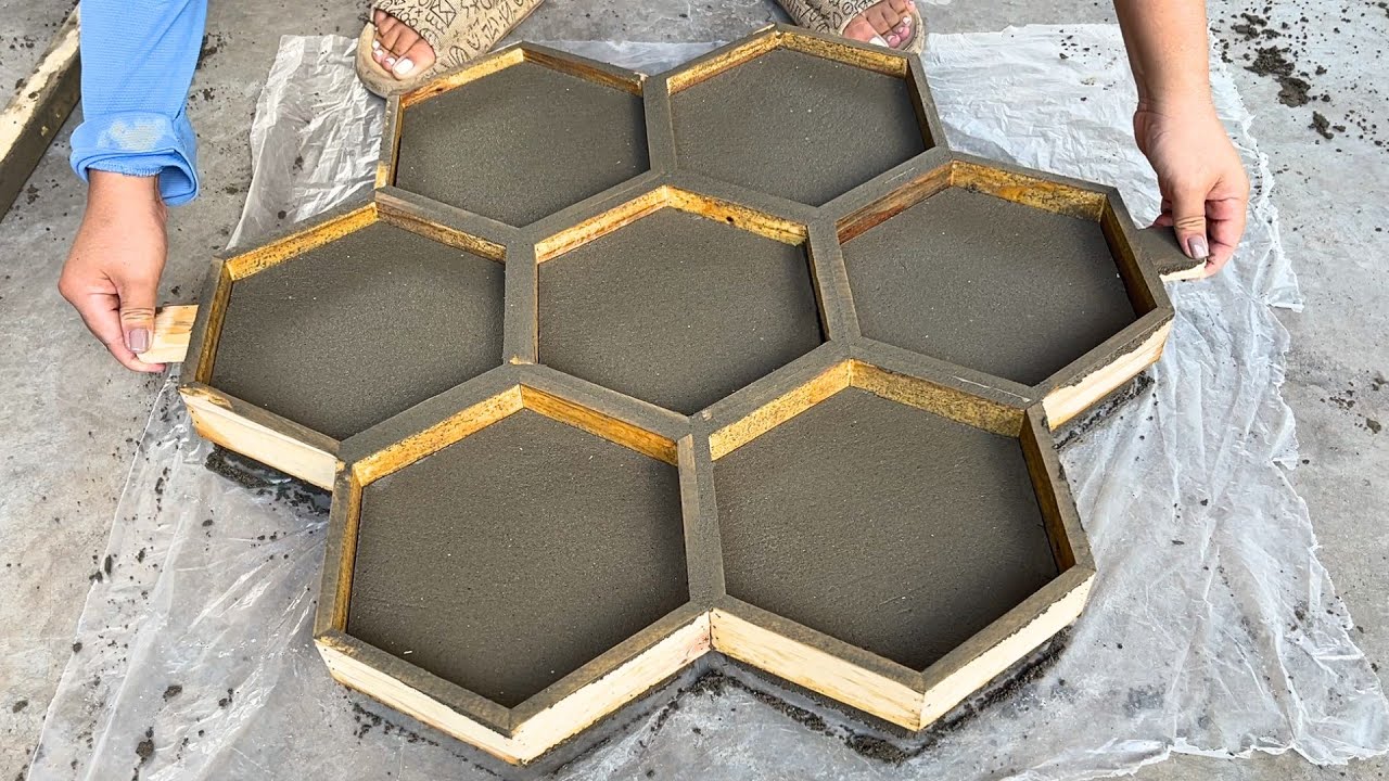 Create a Handmade Wooden Brick Mold and Mold Many Hexagonal Bricks ...
