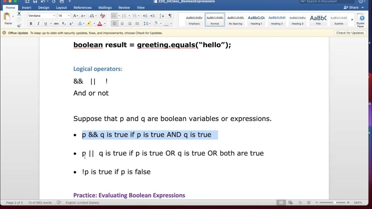 CPSC 220 - Boolean Expression Intro Part 1 - YouTube
