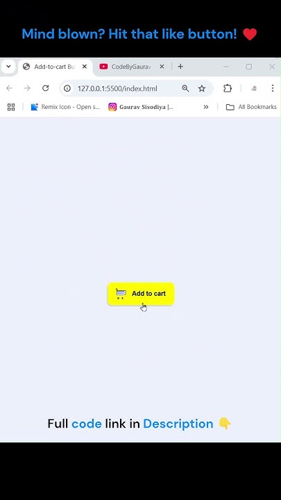 🛒 Amazing Add to Cart Button Animation – Must Try #webdevelopment #addtocart #animation #css # ...