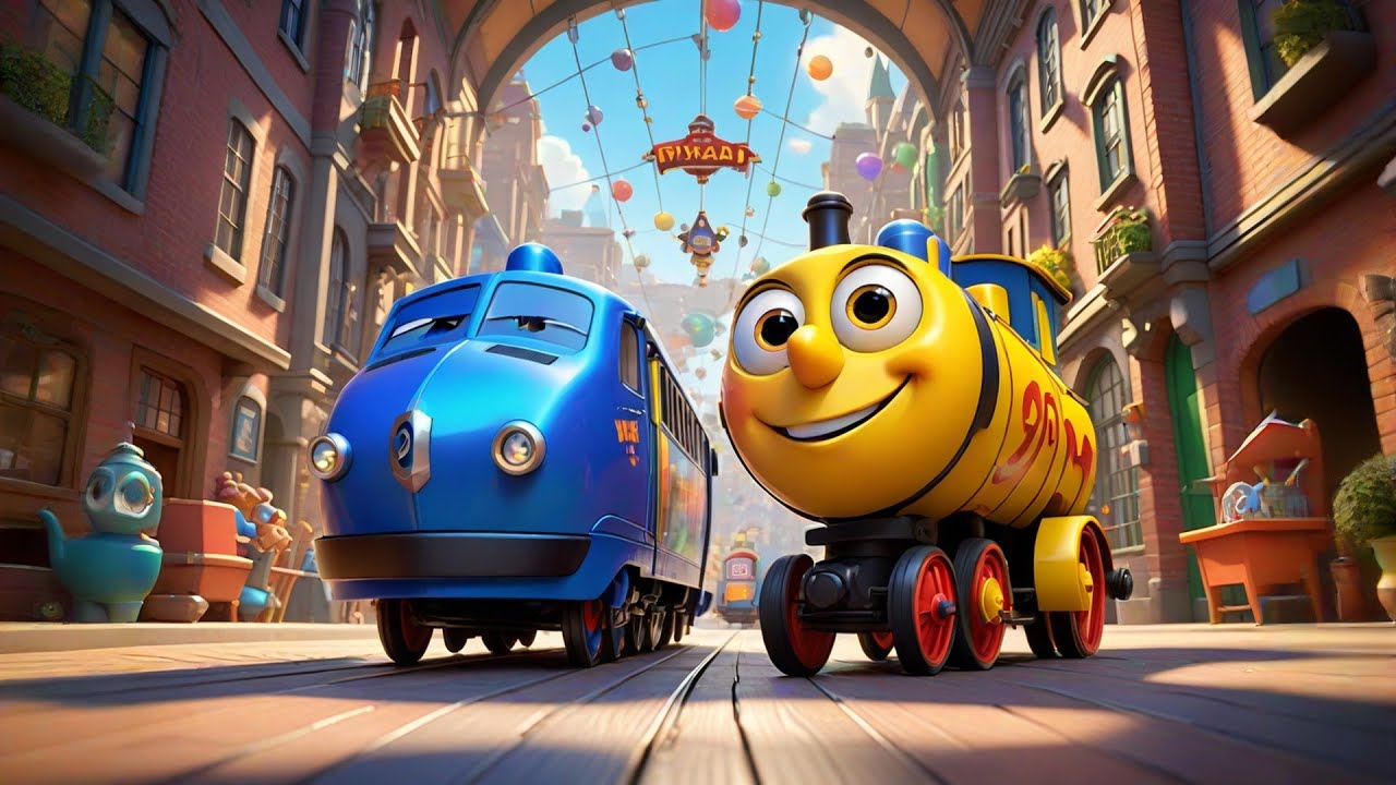 Four Toy Trains Go Choo-Choo Fast | Counting & Vehicle Song for Kids ...