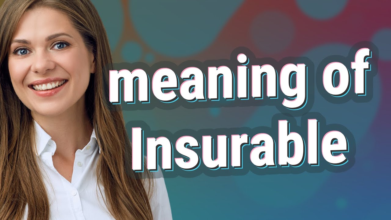 Insurable | meaning of Insurable - YouTube