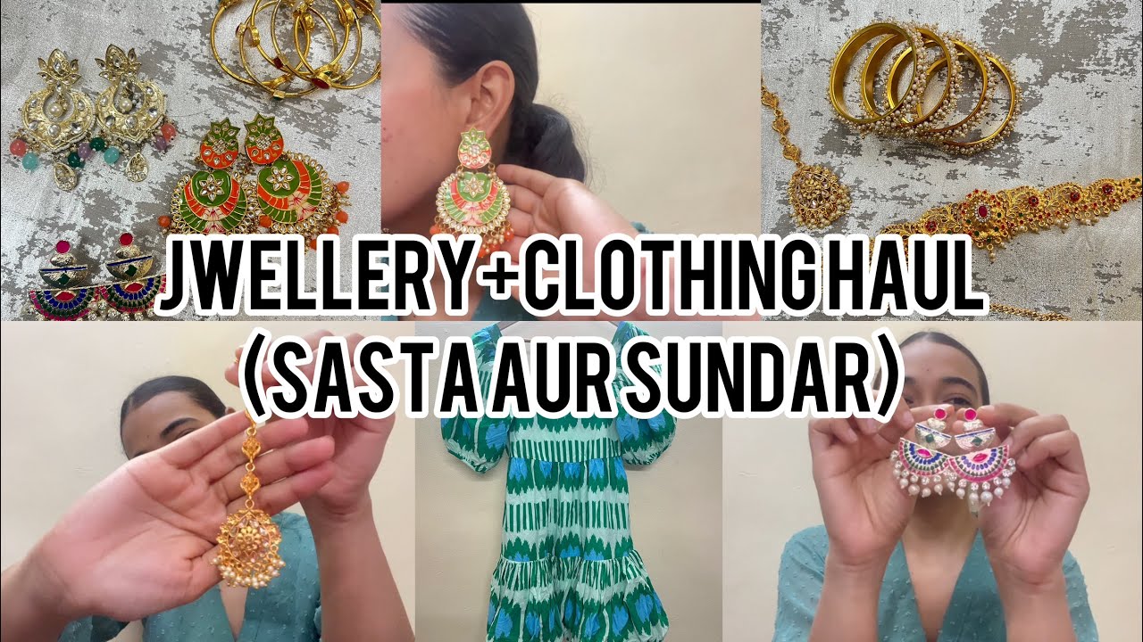 Sasta aur sundar jewellery+clothing haul|| Menka Mishra #haulvideo ...