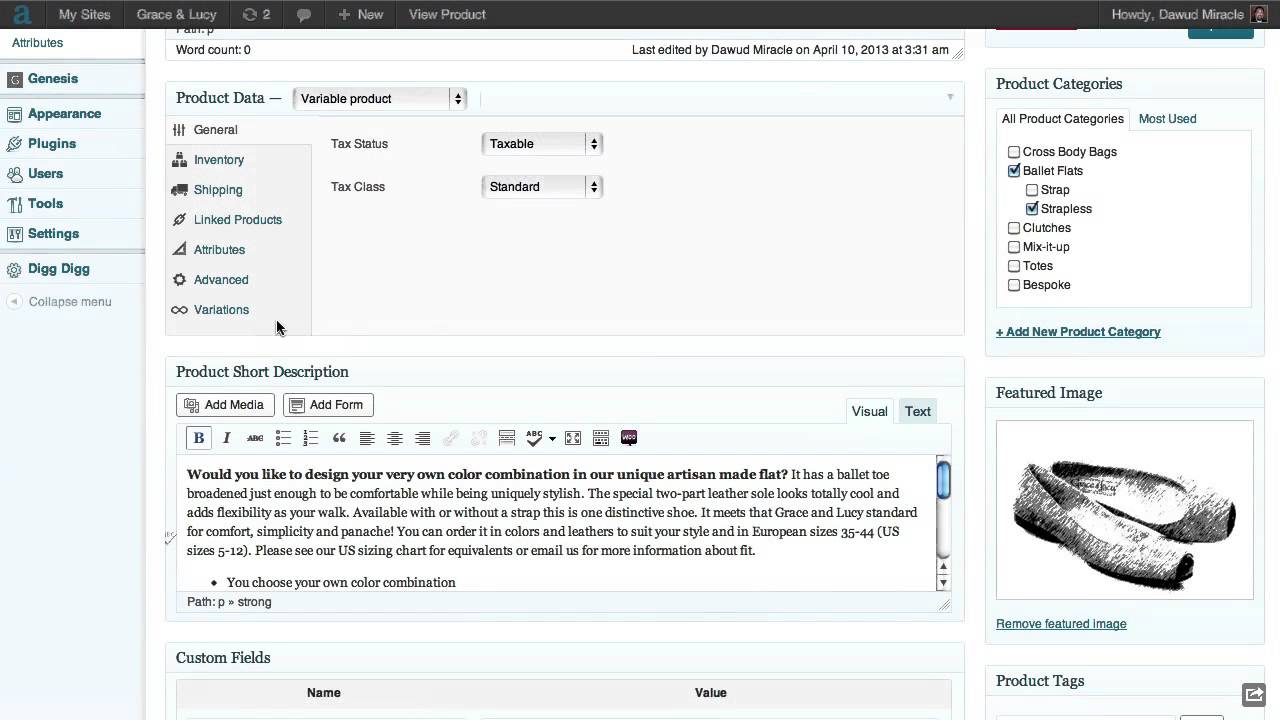 Woocommerce Create Variable Product Youtube