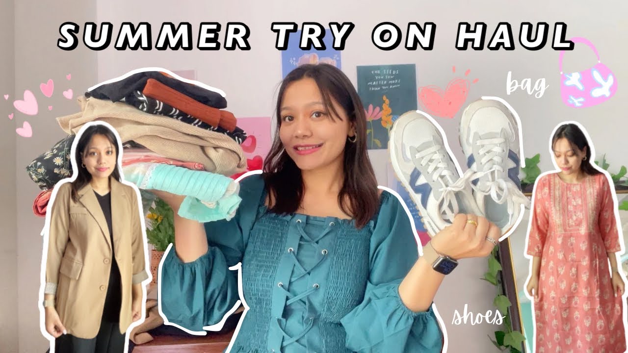 Summer Try On Haul 💕 | Tops, Kurthi, Shoes, Bag | Basemark, Bhatbhateni ...