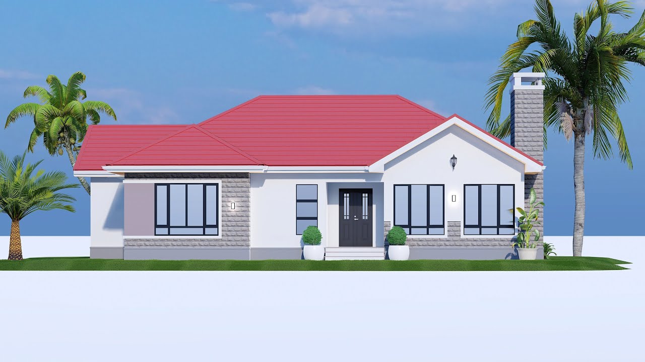 HOUSE DESIGN IDEA | 3 Bedroom House Plan | 16 x 13 Meters - YouTube