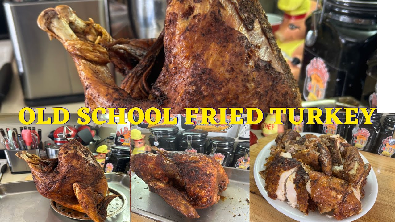 OLD SCHOOL FRIED TURKEY/First Time Cooking & Eating A Fried Turkey ...