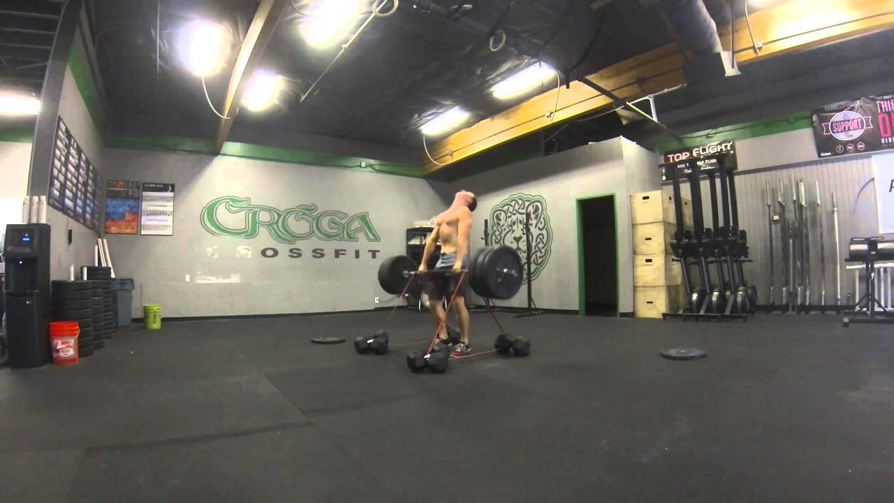 Banded Clean Pull 6 x 2 TnG reps @ 275 lbs - Set 2 - YouTube
