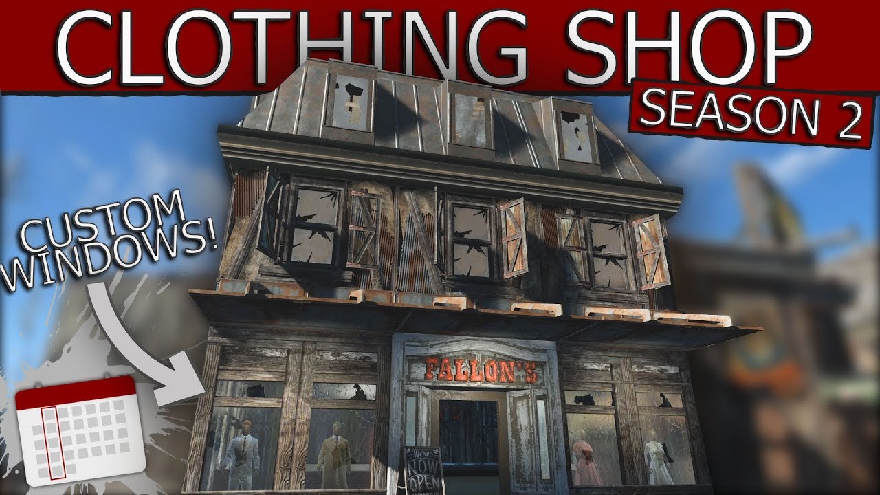 Fallout 4 Settlement Building - Custom Clothing Shop - YouTube