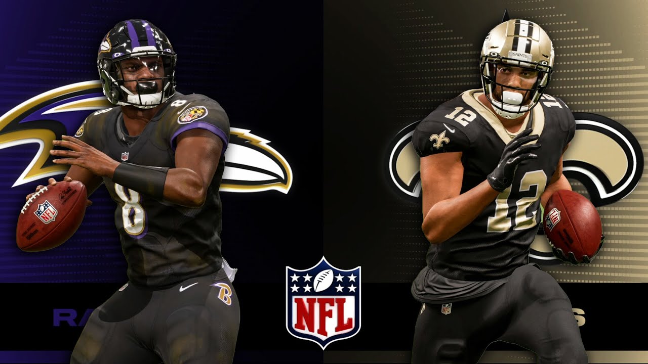 Baltimore Ravens vs New Orleans Saints Week 9 Simulation (4K Video ...