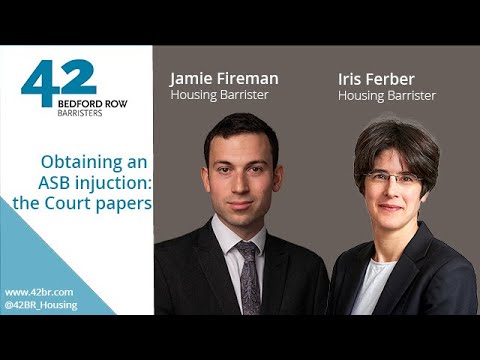 Obtaining an ASB injunction: the Court papers - YouTube