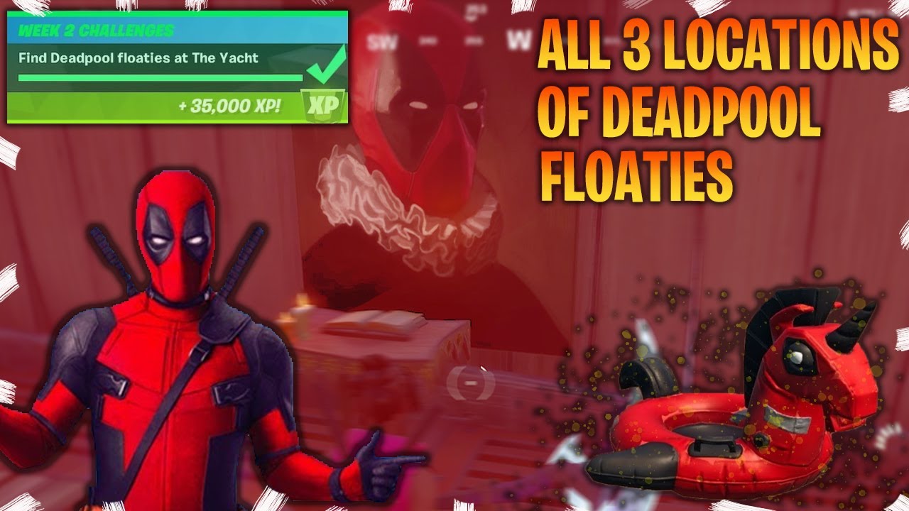 Find Deadpool Floaties at Yacht ll Fortnite C2 season 3 challenge - YouTube