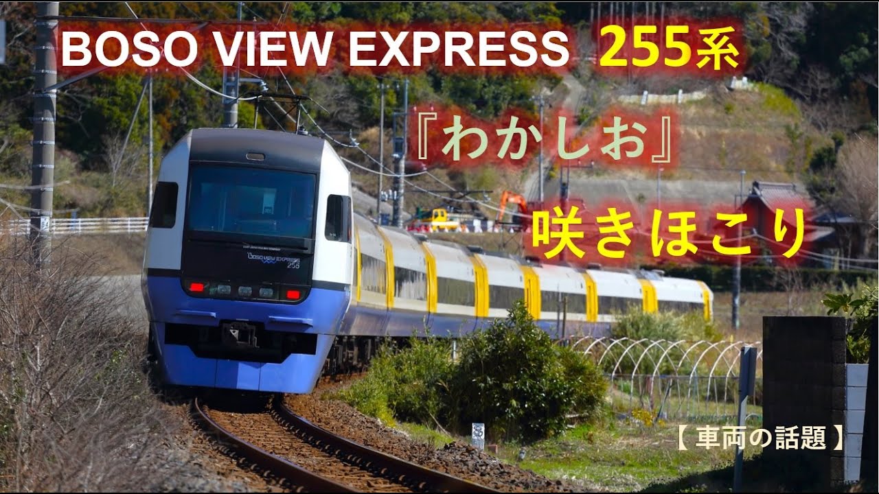 BOSO VIEW EXPRESS 255系「わかしお」咲きほこり - YouTube