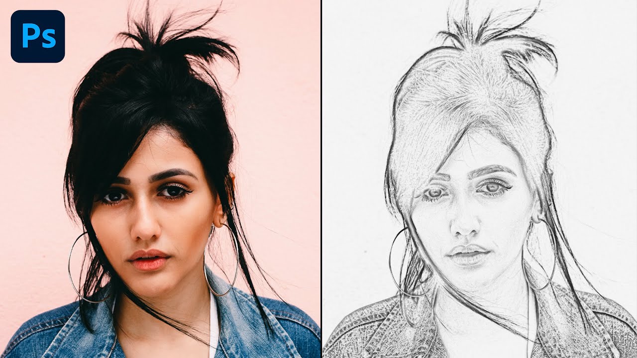 How to convert your Photo into Pencil Drawing Sketch Effect in ...