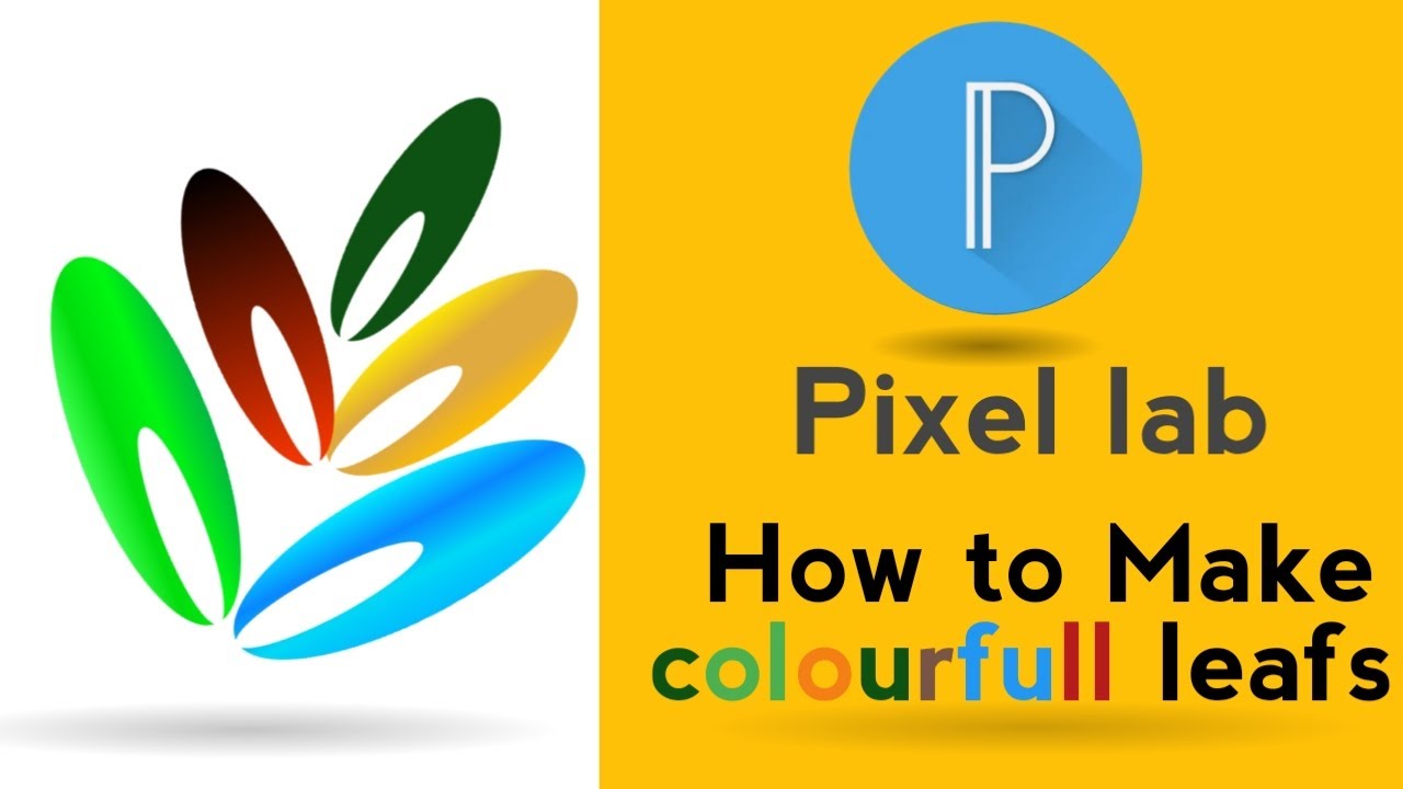 How to make colourful leaf design in pixel lab - YouTube