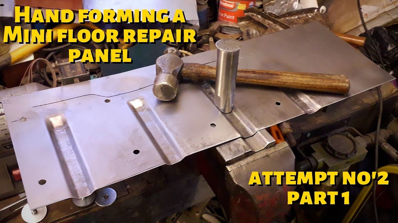 Mini floor repair panel (2nd attempt) - YouTube