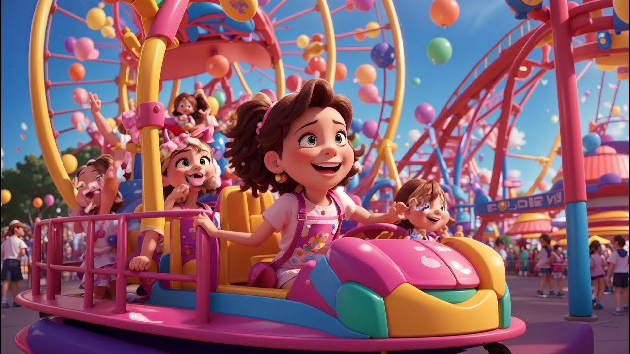 Fun at the Amusement Park Song | Happy Kids Song - YouTube