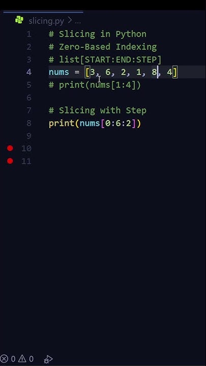 PYTHON SLICING IN UNDER 1 MINUTE !! #python #slicing #programming #coding #function - YouTube