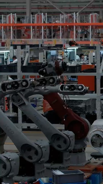 ⚡ Smart Factory in Action: Robot Assembly Line Showcase#evsrobot #robot #factory #automation ...