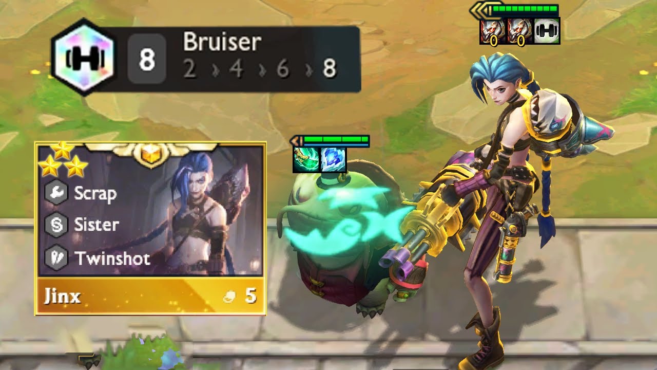 TITAN'S RESOLVE BIGGEST 3 STAR JINX ( 8 BRUISER ) | SET 6 TFT - YouTube