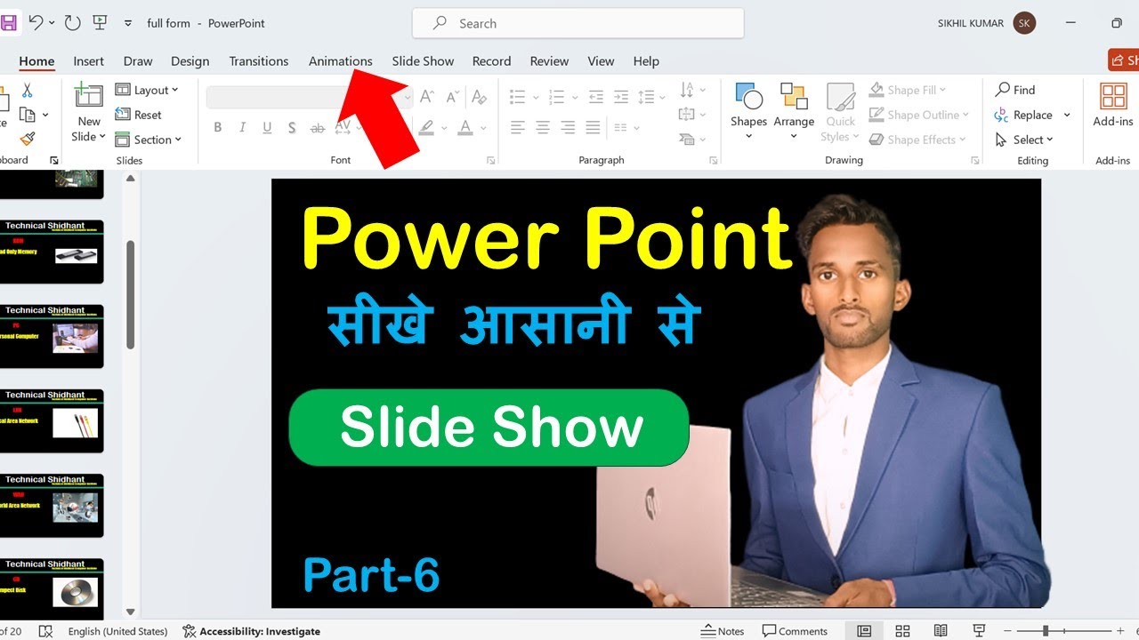 how to use slide show in power point | a to z tools cover in one video ...