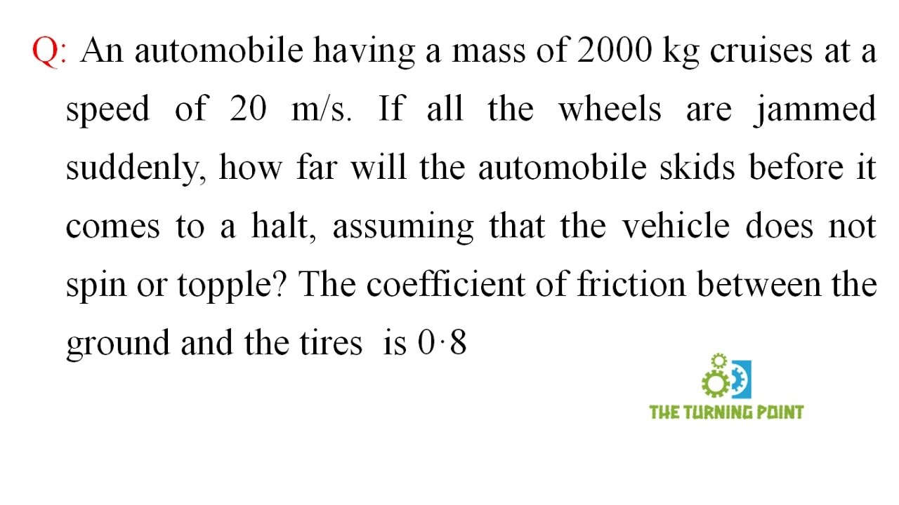 Dynamics Problem 17 - YouTube