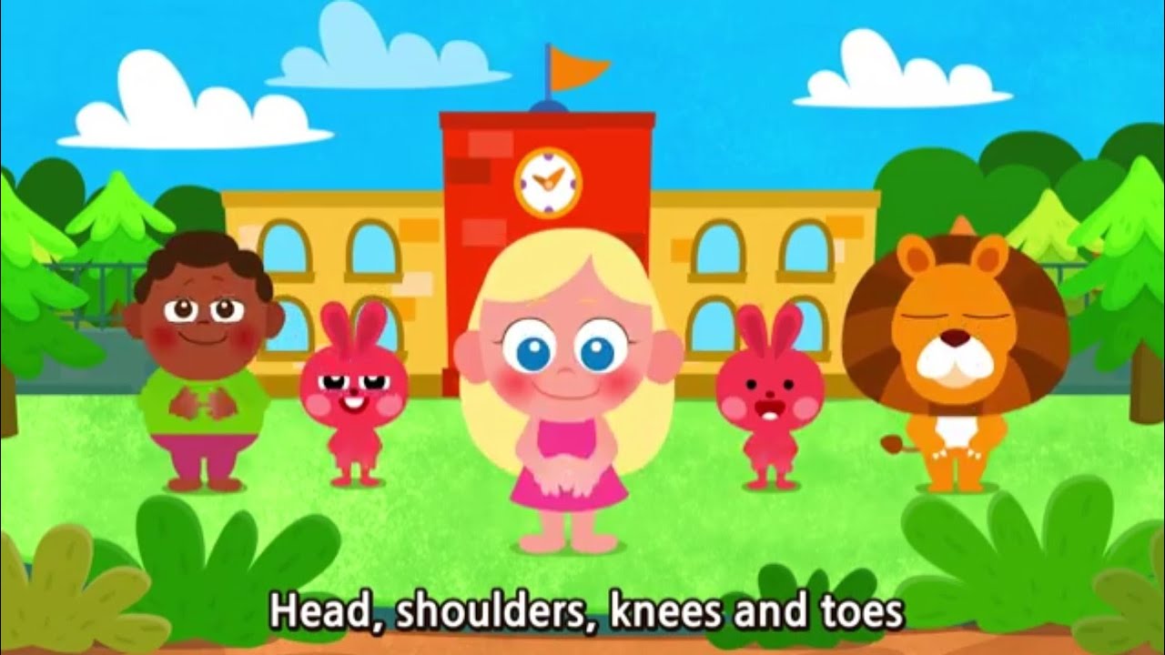 Body parts song - head, shoulders knees and toes, nursery rhymes and ...