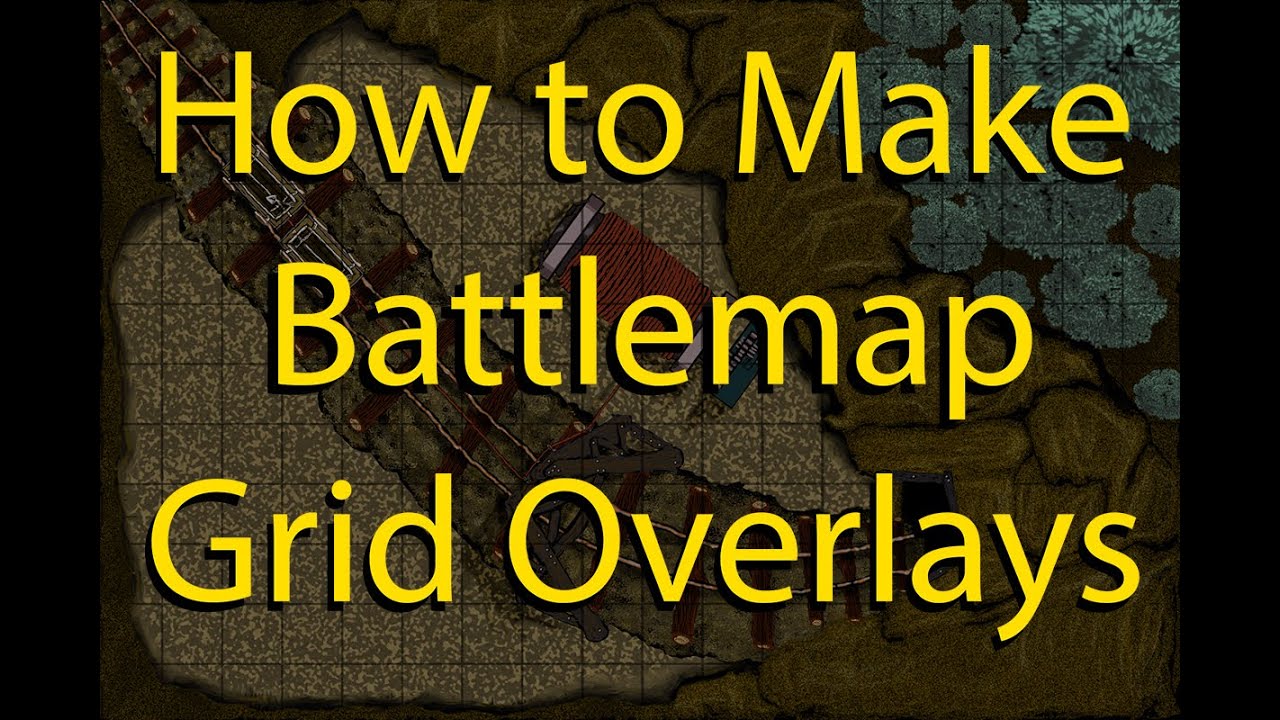 How to Make Battle-map Grid Overlays. Both Hex and Square - YouTube