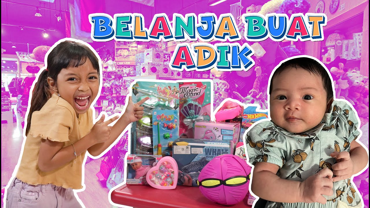 BELANJA SERBA PINK BUAT ADIK BAYI LEXIE 😍 LEIKA VS AYAH DAN TOMPEL DI TOKO MAINAN - YouTube