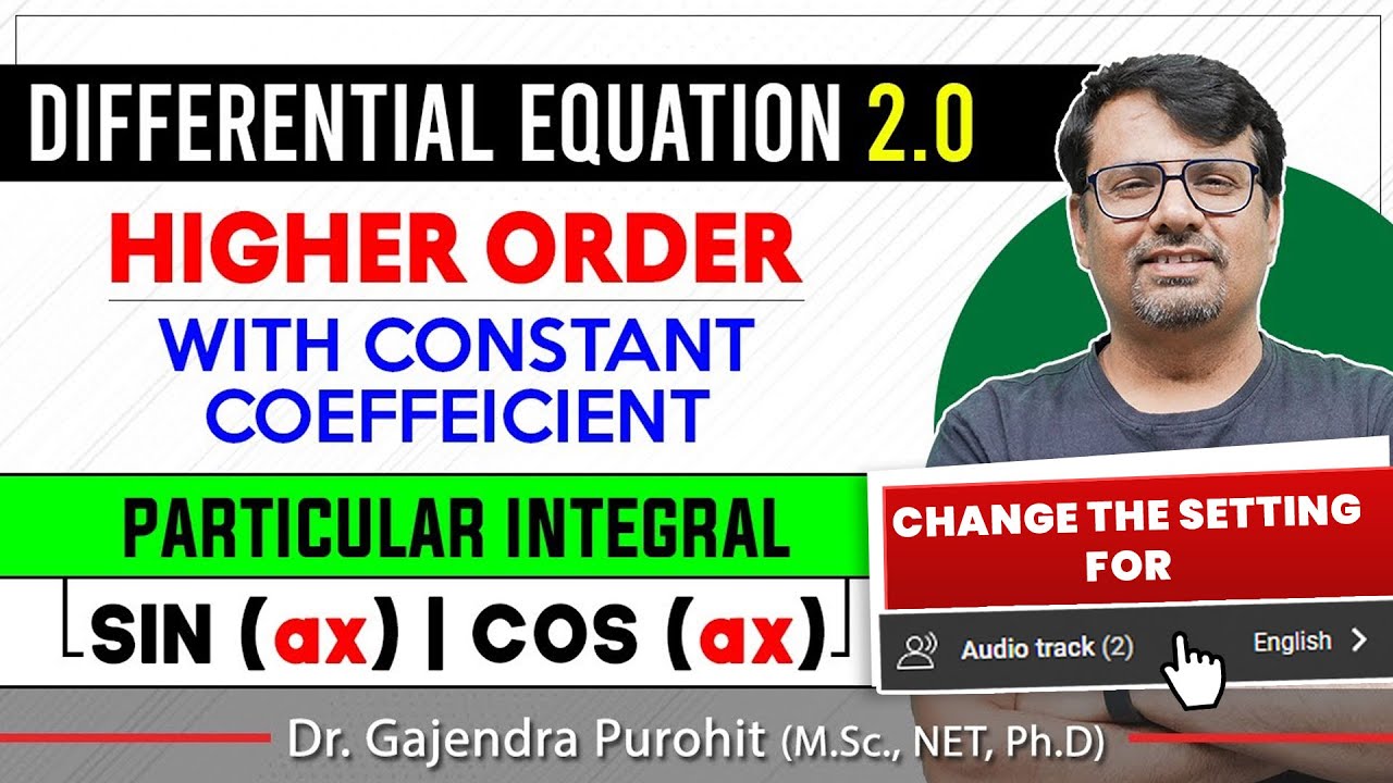 Differential Equation Higher Order Differential Equations