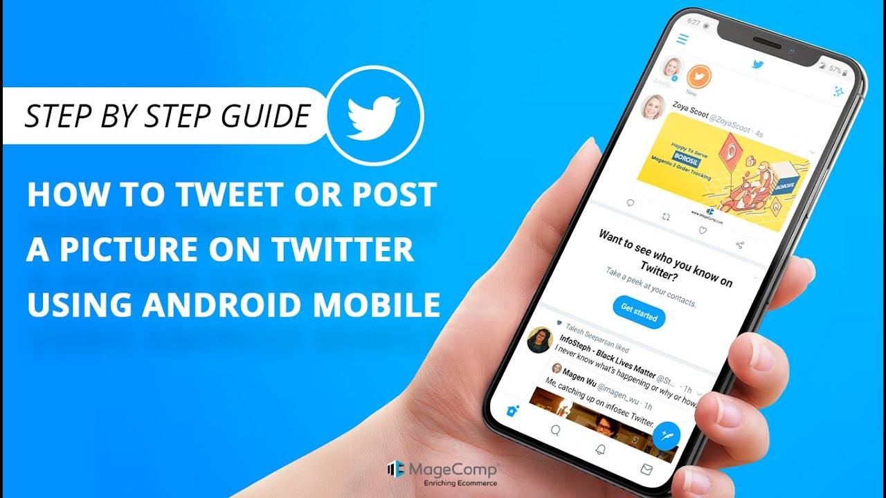 How to Tweet or Post a Picture on Twitter using Android Mobile - YouTube