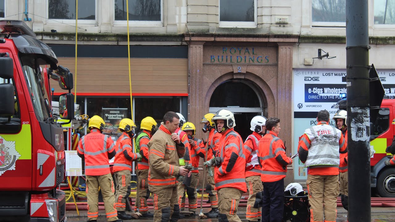 Multiple Fire Engines From Greater Manchester Fire And Rescue Service ...