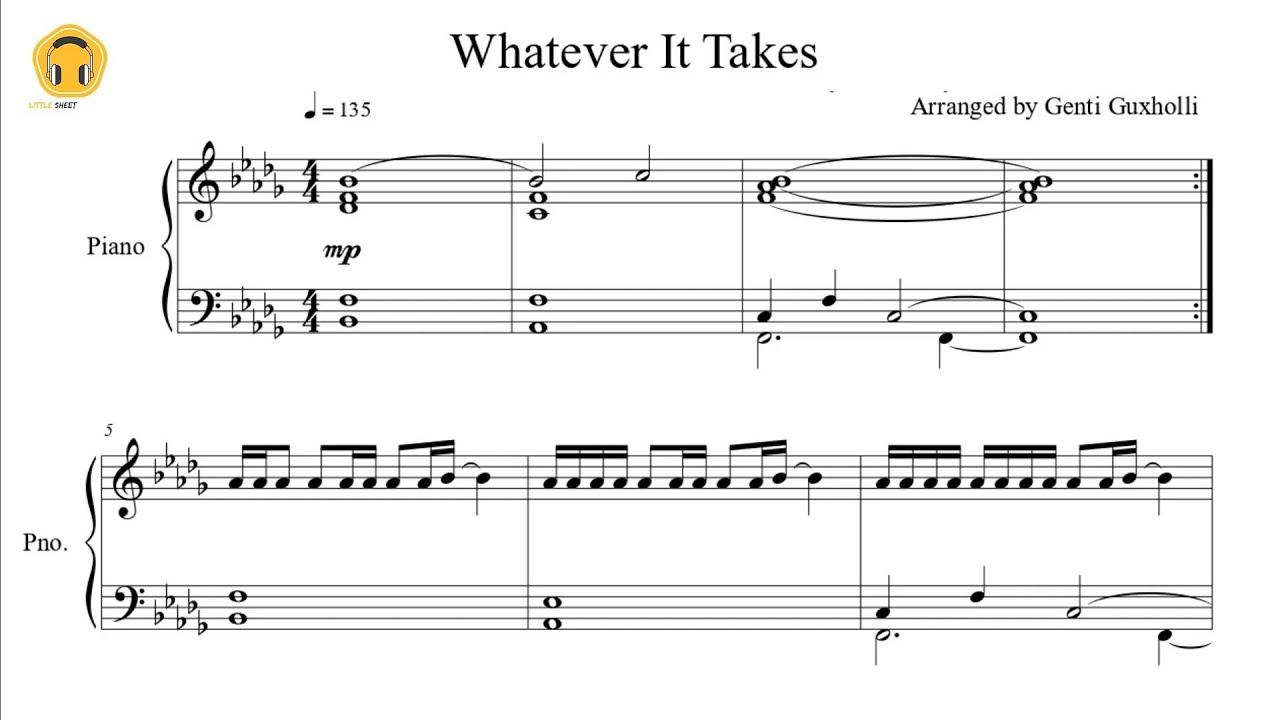 Whatever It Takes by Imagine Dragons (Piano Solo/Sheets) - YouTube