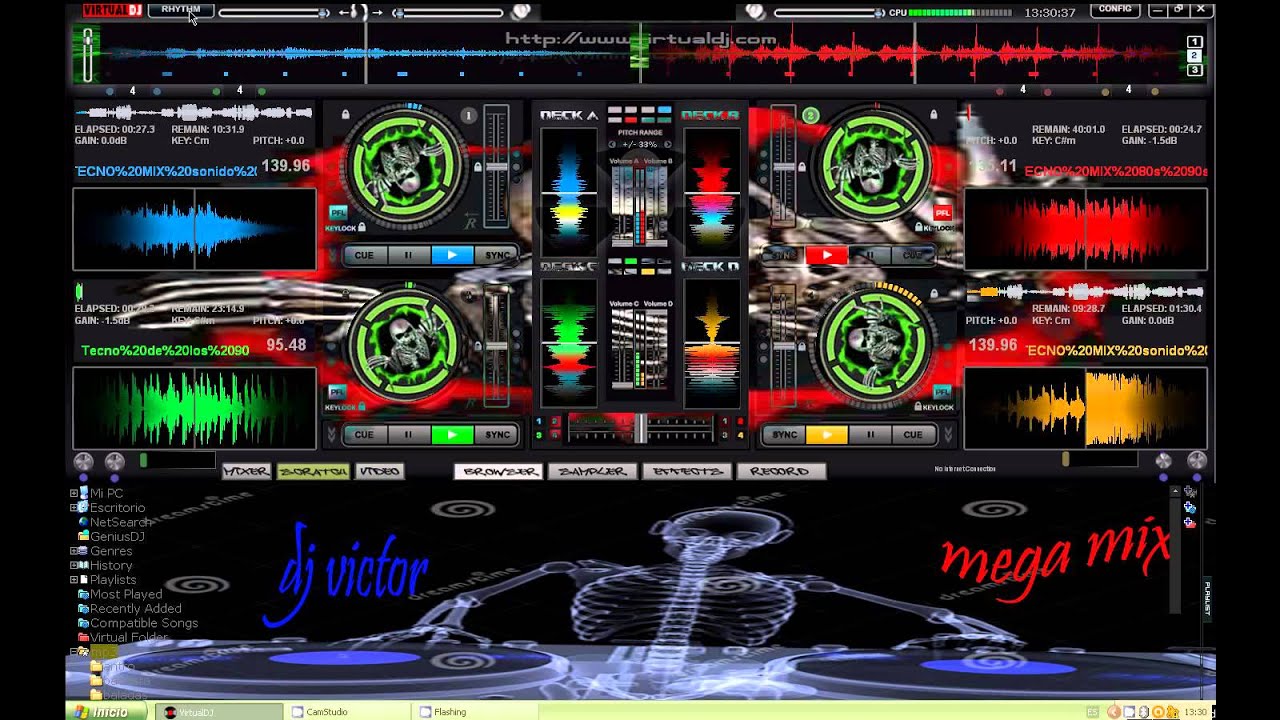 Skins virtual dj 2014 Calavera - YouTube