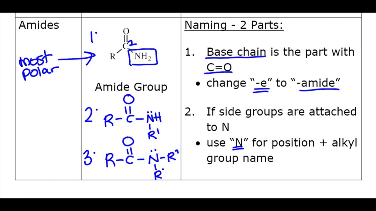 Lesson 04 Organic Molecules Part 2 Esters Ethers Amines Amides 2019 VL ...