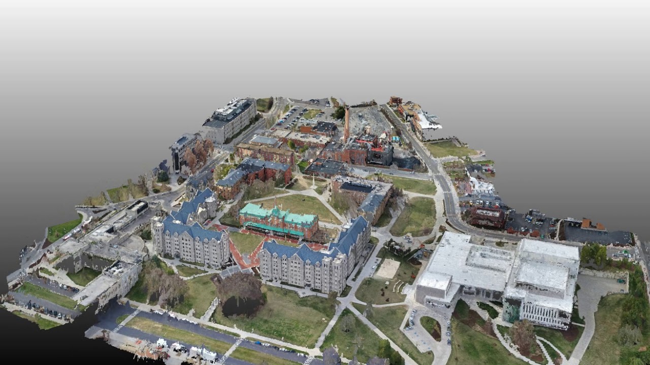 Pix4D Reconstruction of area around Major Williams Hall @ VT - YouTube