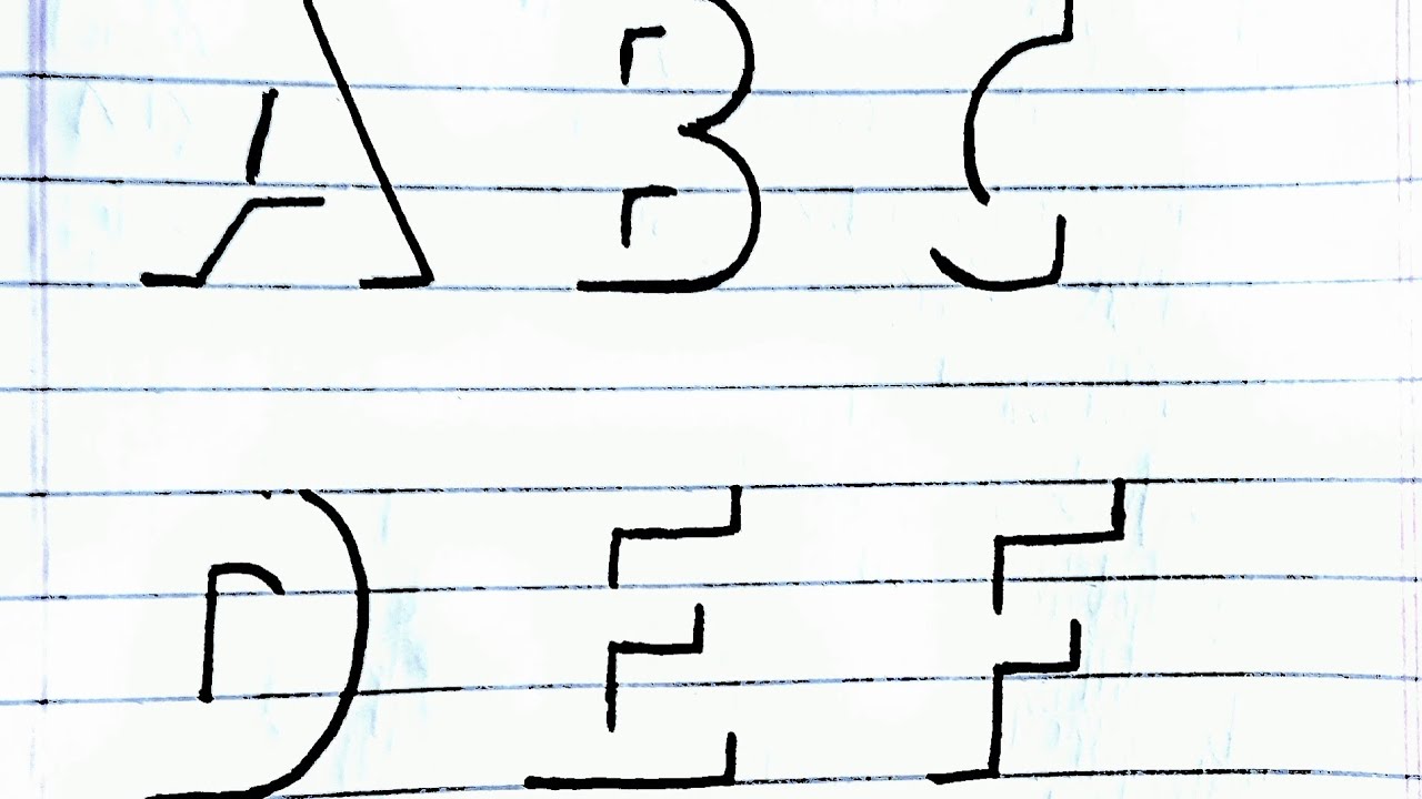 How To Draw Shadow Alphabets|3D Alphabets Writing|Magical Calligraphy # ...