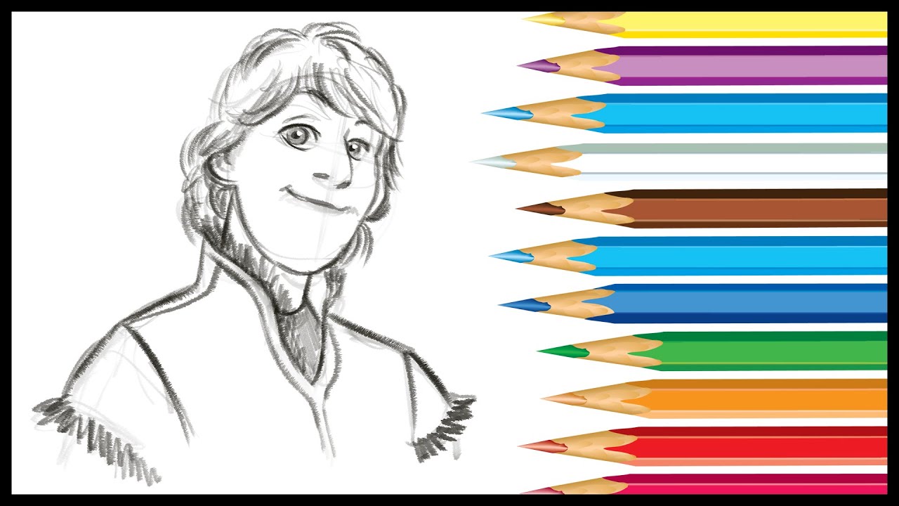 How to draw KRISTOFF from FROZEN ️ - YouTube