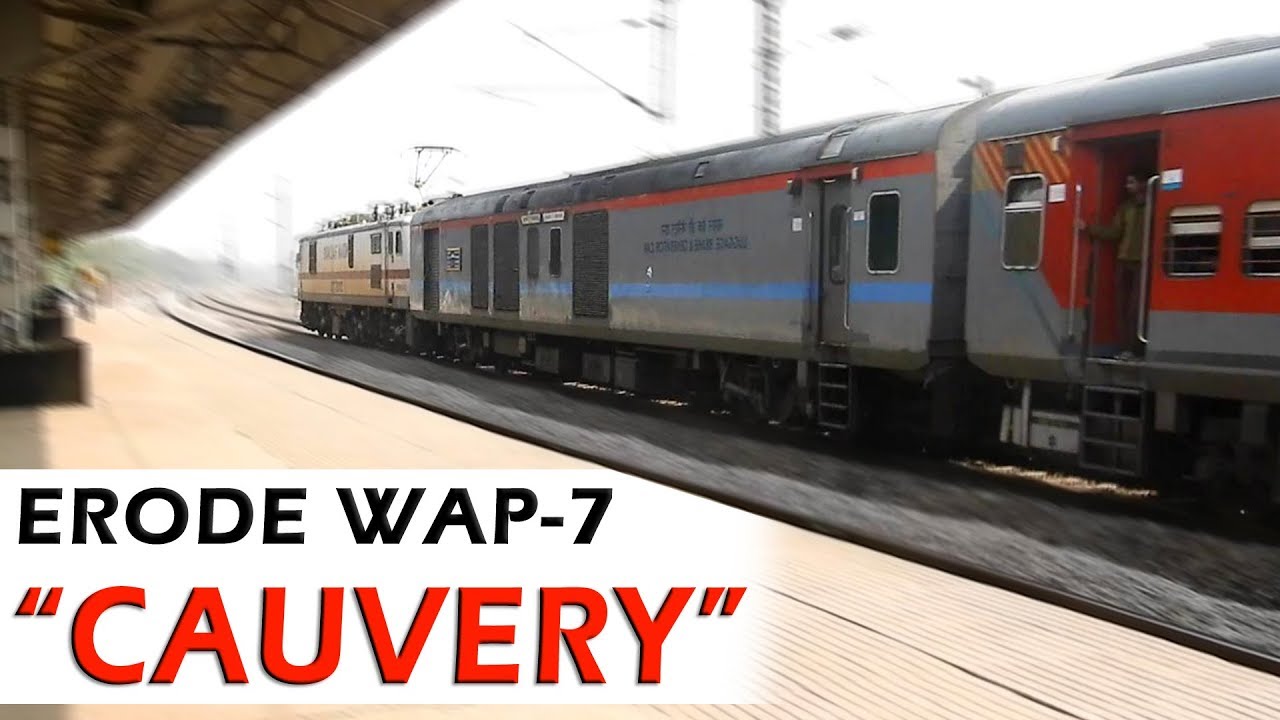 Erode WAP-7 CAUVERY Puts Up A Brilliant Show With 22619 BILASPUR ...