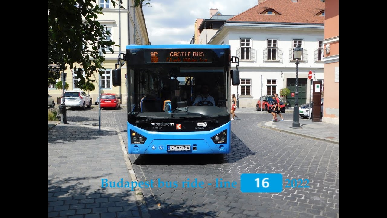 HU - Budapest bus ride on line 16 / Utazás autóbusszal Budapesten a 16 ...